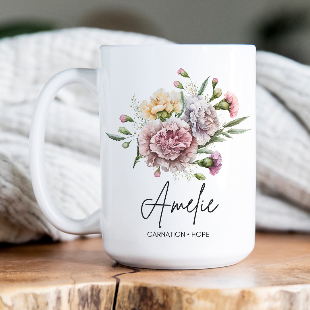 January Birth Month Flower Mug Birthday Gift for Best Friend ...