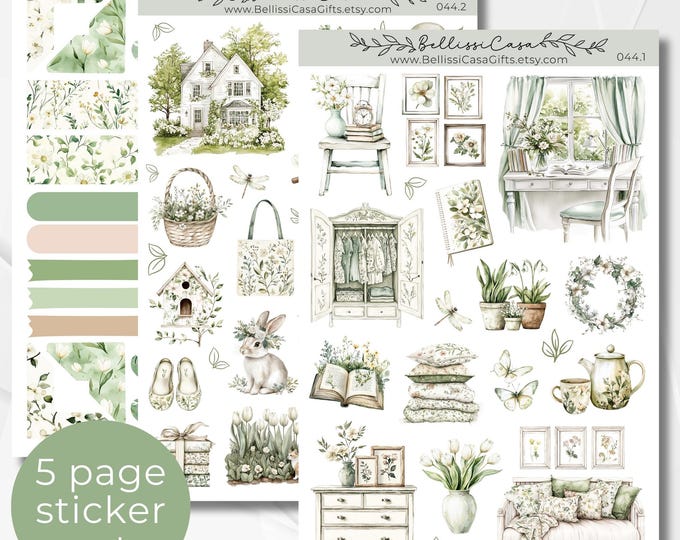 Spring Meadows Journal Sticker Kit, Spring Stickers for Journaling and ...