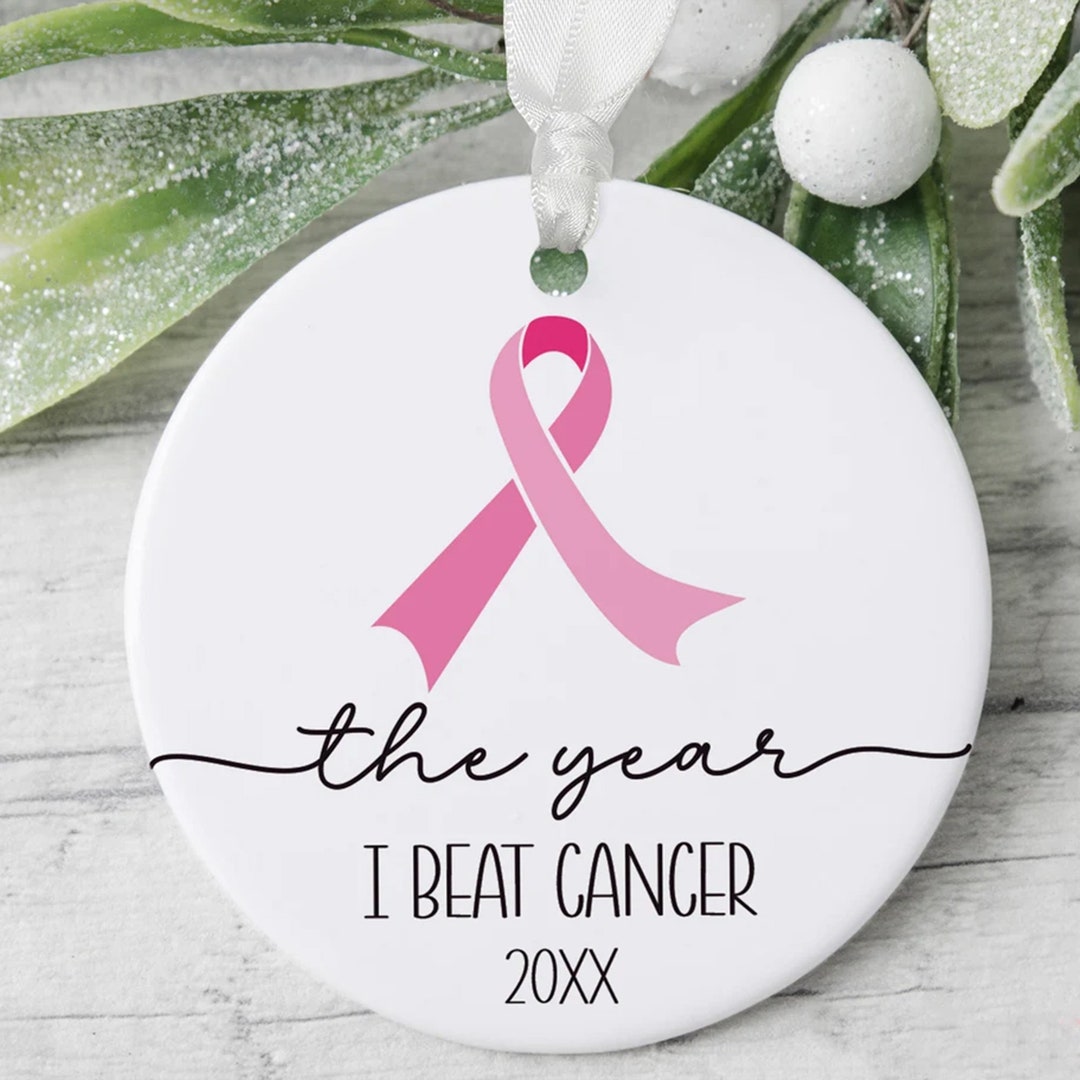 Breast Cancer Survivor Gift Ornament, Stronger Than Cancer, I Survived ...