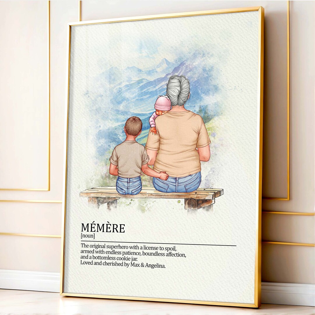 Personalized Memere Definition Wall Art Gift for Memere, Mothers Day ...