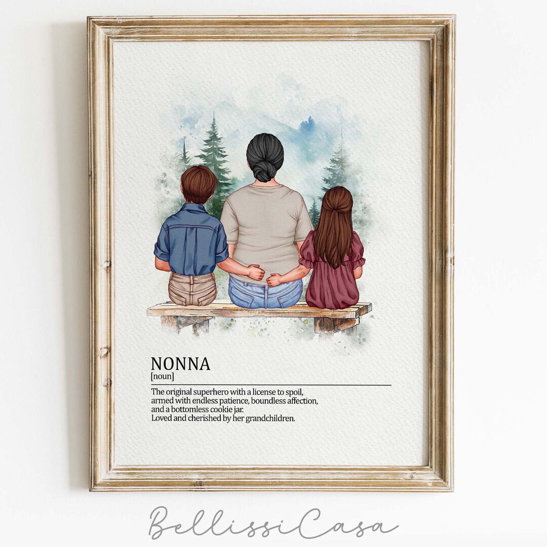 Personalized Nonna Definition Wall Art Gift for Nonna, Mothers Day ...