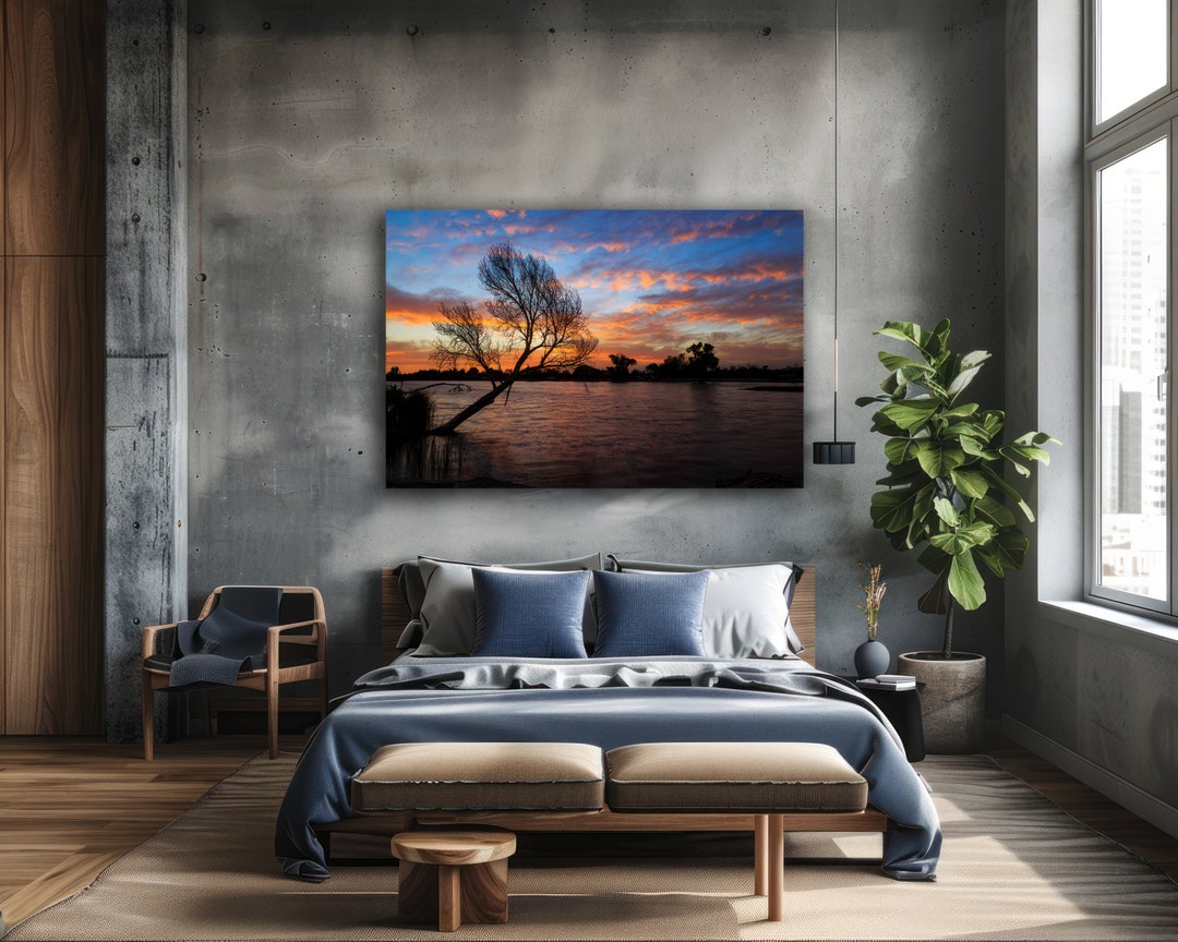 Captivating Fortuna Pond Sunset Wall Art by Shallowshark - High-quality ...