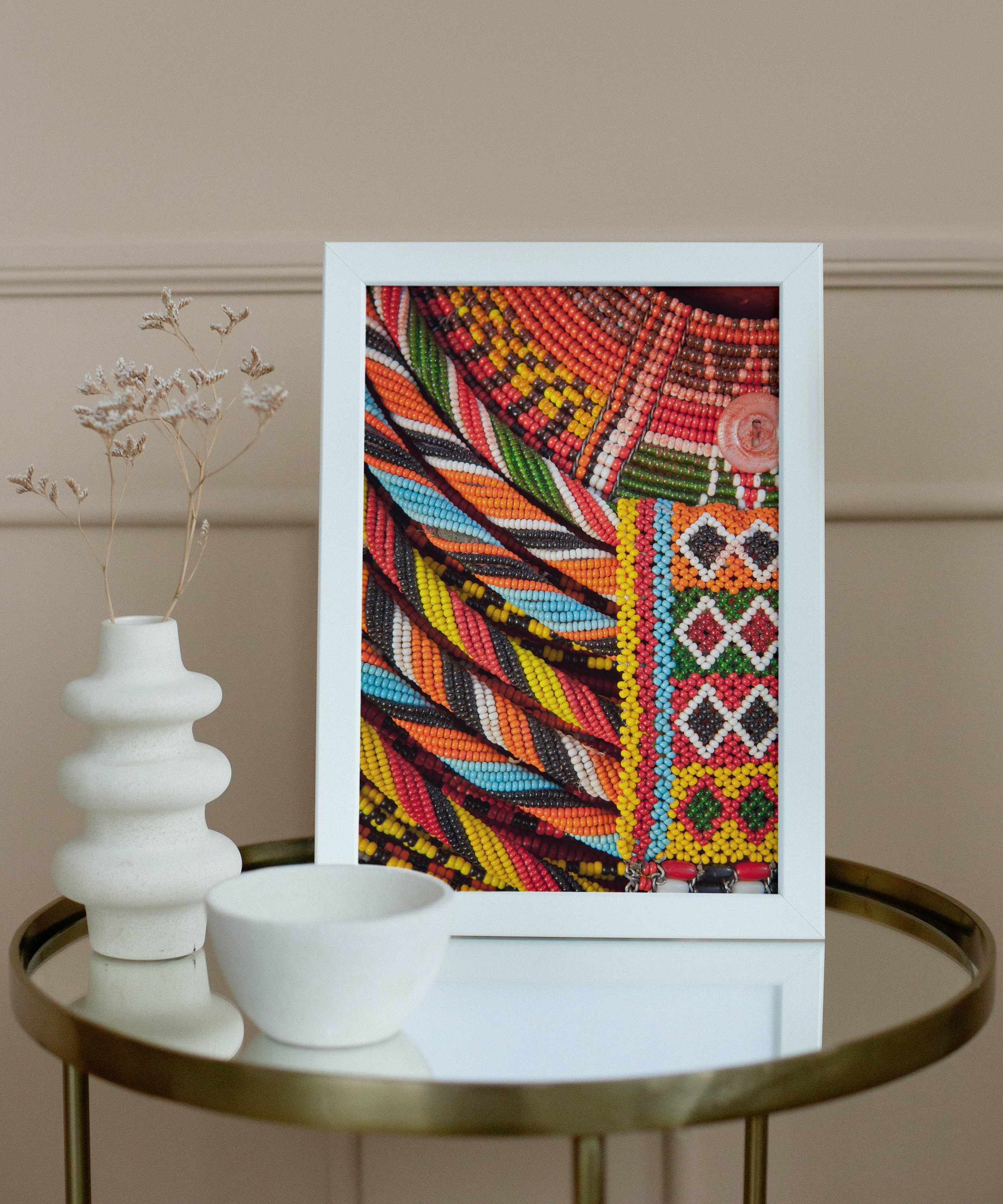 African Beads Poster, Colourful Beads, African Poster, Home Poster ...