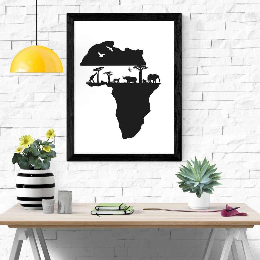 African Map, Africa Poster, Home Poster, Statement Poster, Bold Poster ...