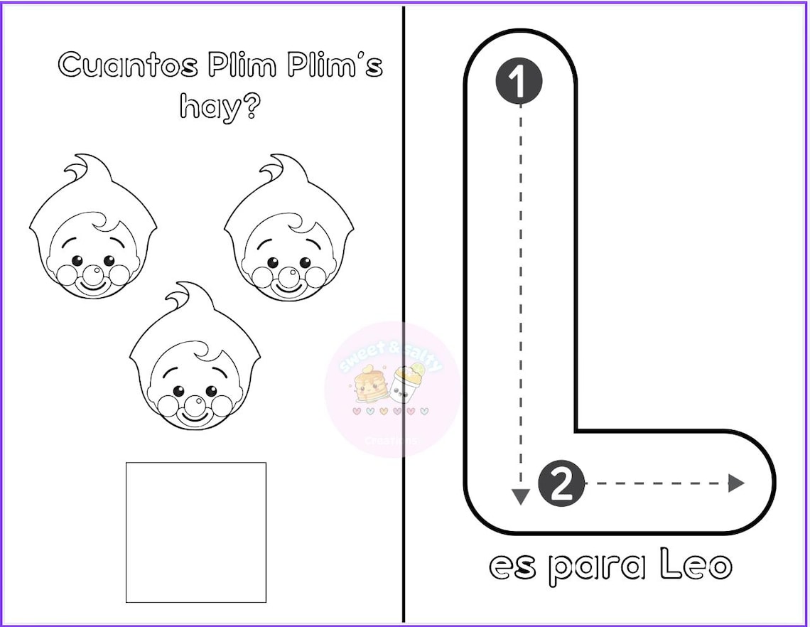 Plim Plim-libro Para Coloriar - Etsy