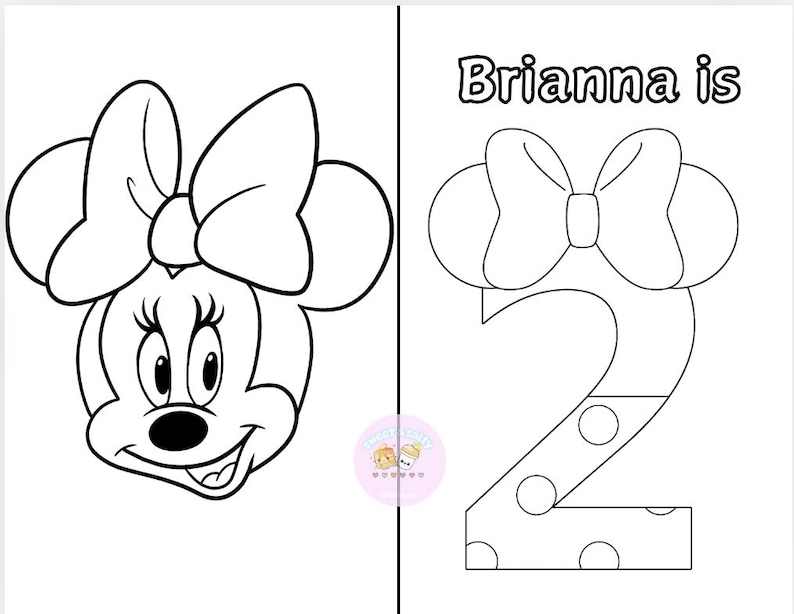 Minnie Mouse Coloring Book With Dots Cover - Etsy