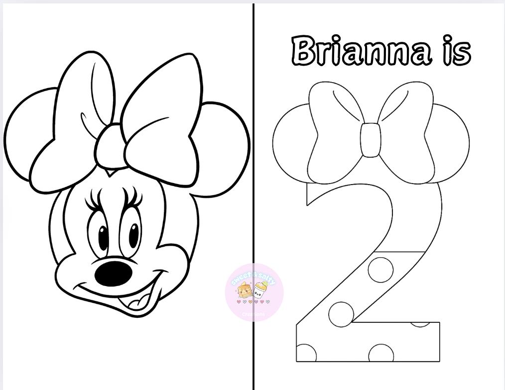 Minnie Mouse Coloring Book With Colored Cover - Etsy