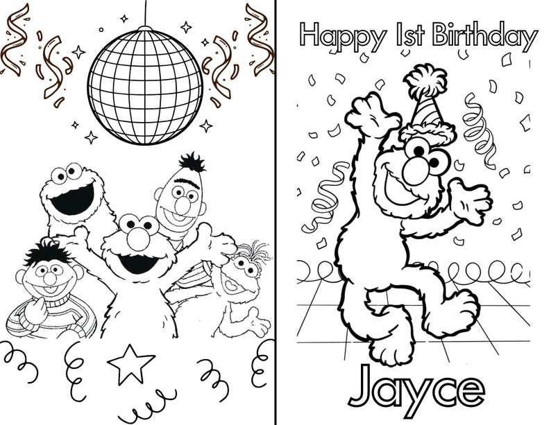 Birthday- Street -coloring Book With Covers - Etsy