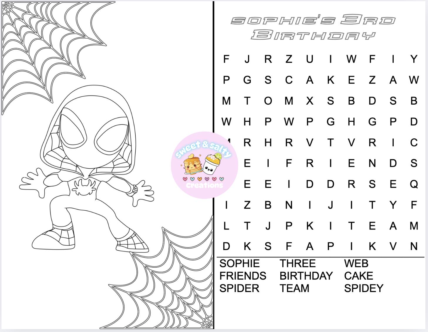 Ghost-spider Coloring Book (B&W) - Etsy