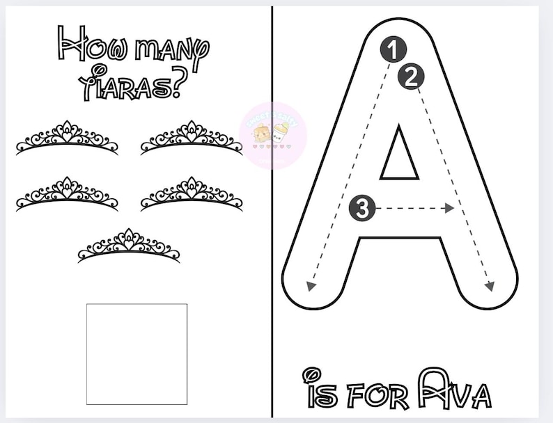 Princess Inspired Customized Coloring Book Colored Cover - Etsy