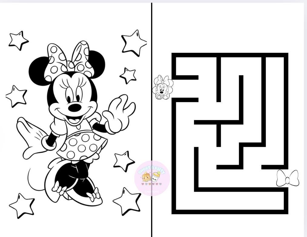 Minnie Mouse Coloring Book With Dots Cover - Etsy