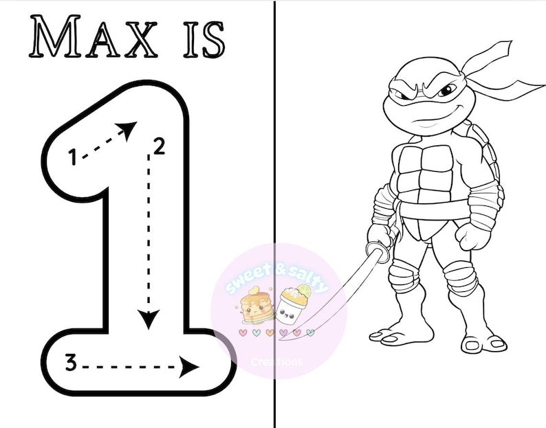 Ninja Turtle Coloring Book - Etsy