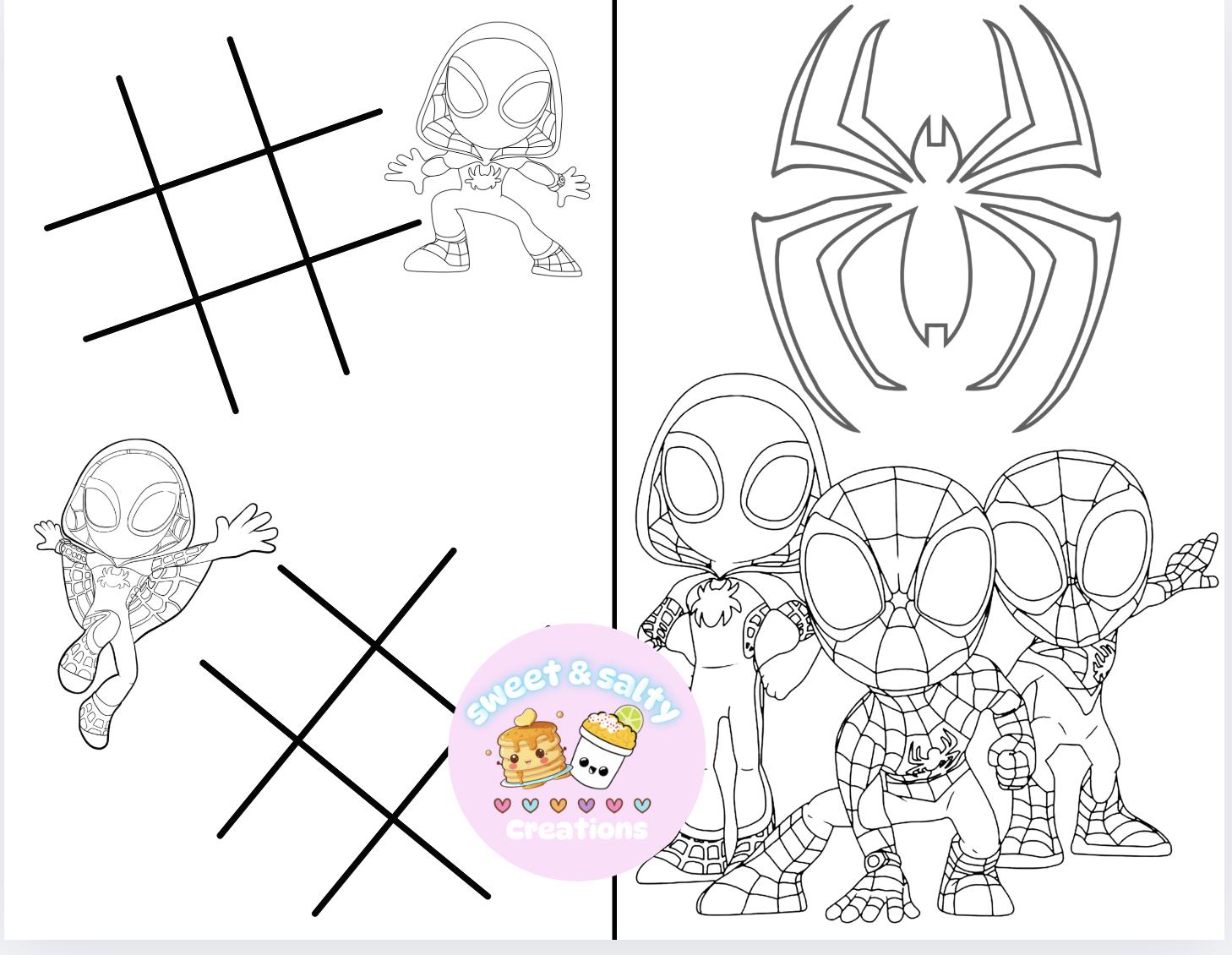 Ghost-spider Coloring Book (B&W) - Etsy