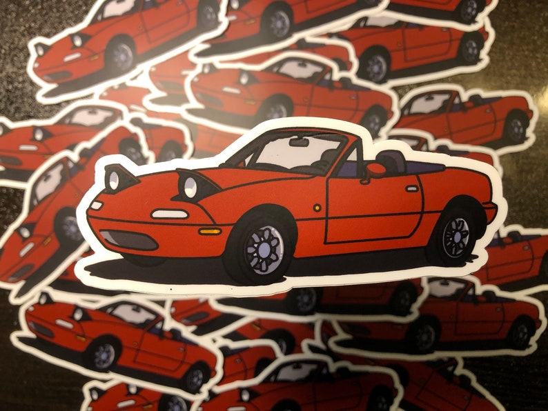 2 Pack Mazda Miata Sticker red or White - Etsy