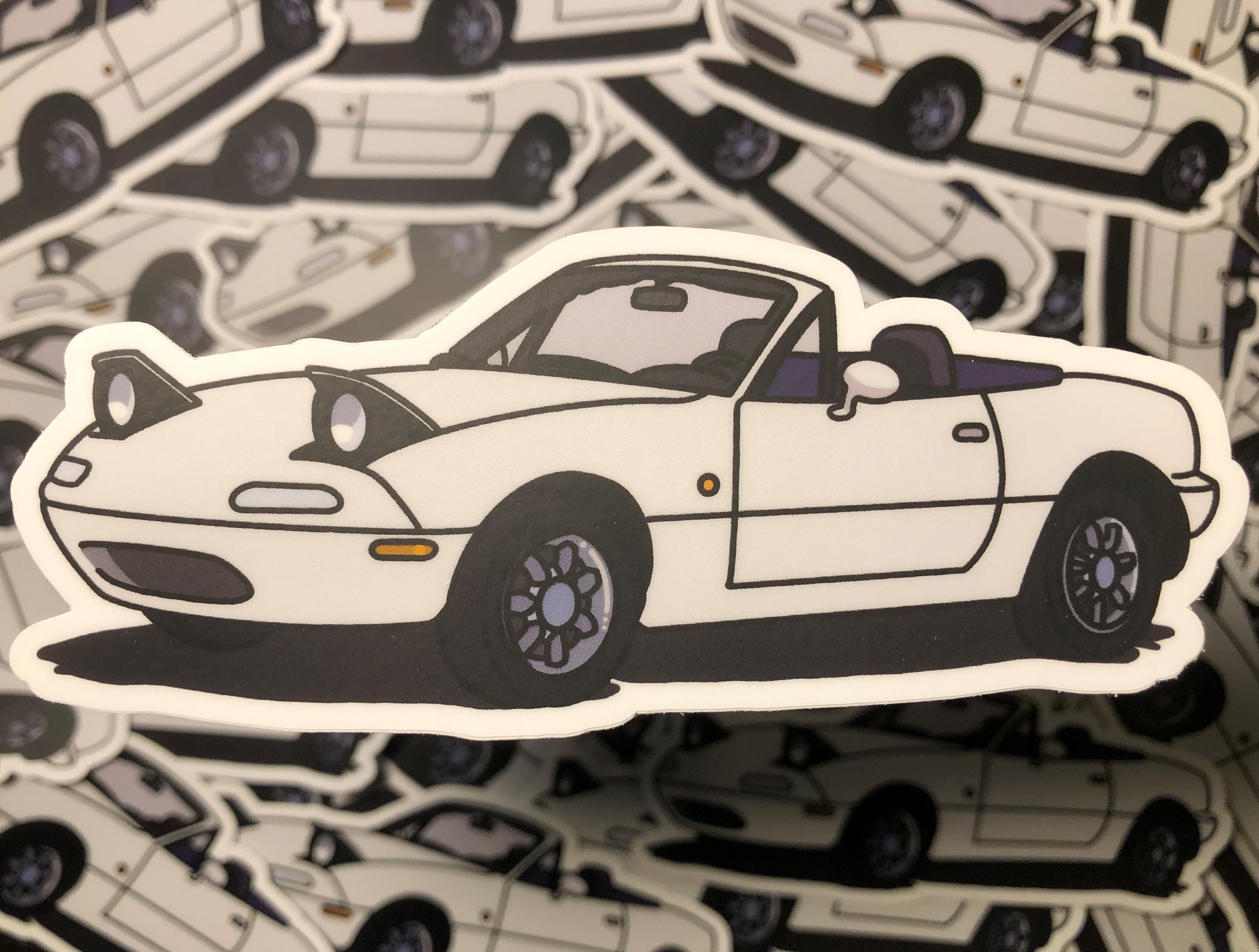 2 Pack Mazda Miata Sticker red or White - Etsy
