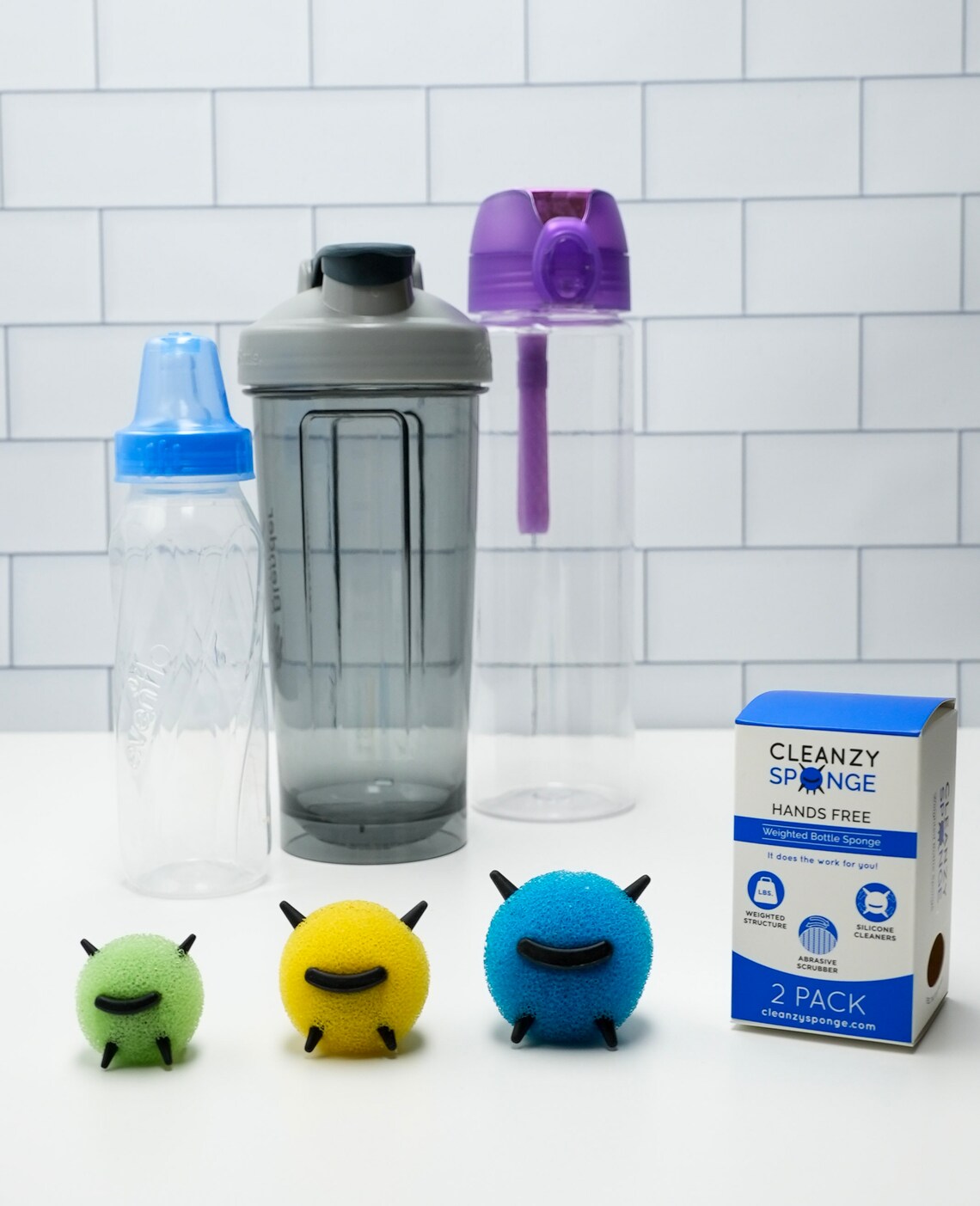 The Cleanzy Sponge Weighted Reusable Bottle Sponge family - Etsy