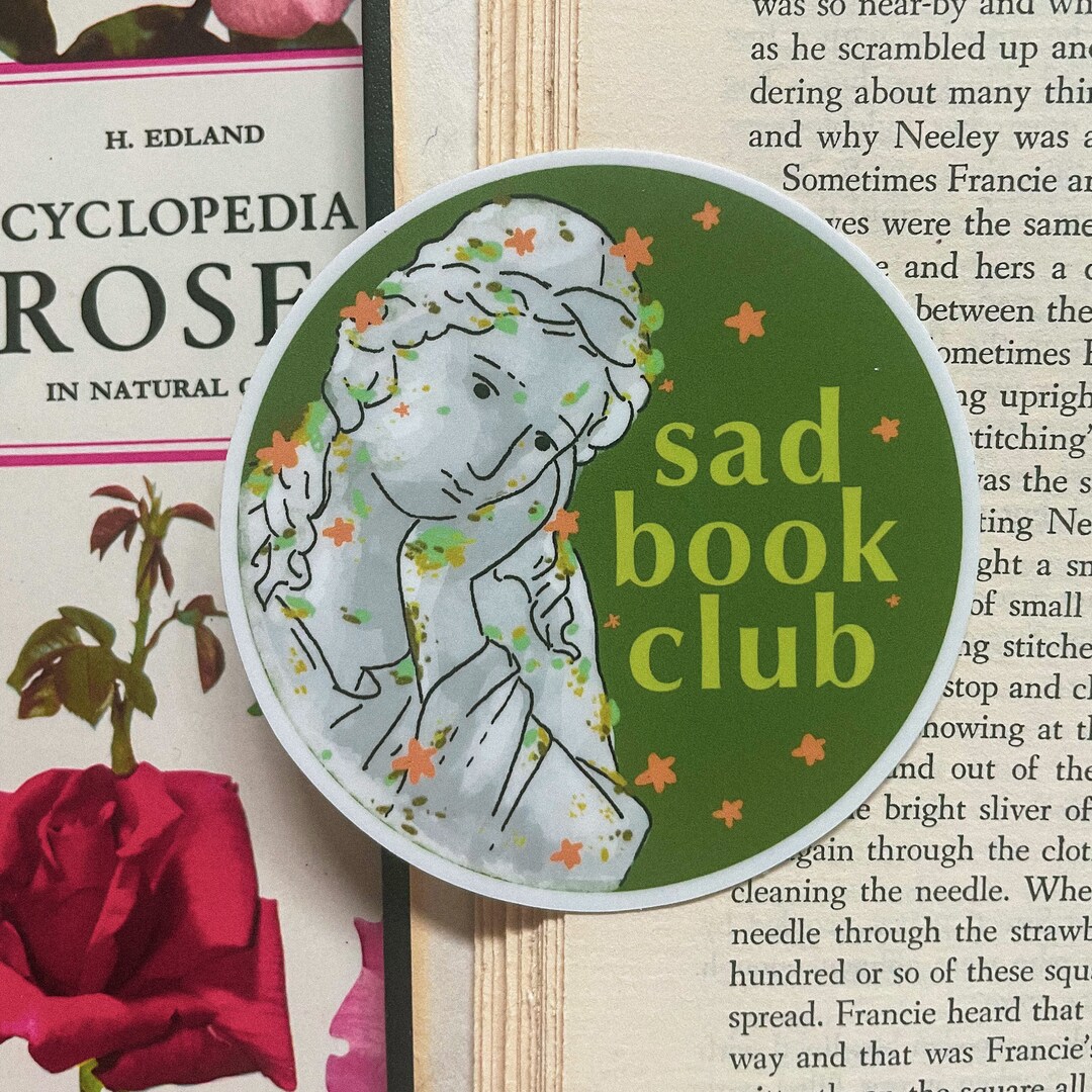 Sad Book Club new Design Vinyl Sticker - Etsy