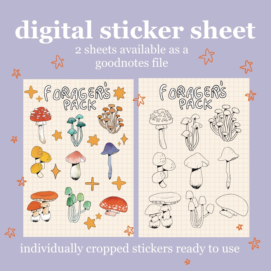 Forager’s Pack Digital Goodnotes Sticker Sheet - Etsy