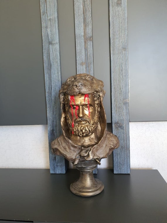 Greek Mythology Statue organic paint Marble Sculpture Face Sculpture ...