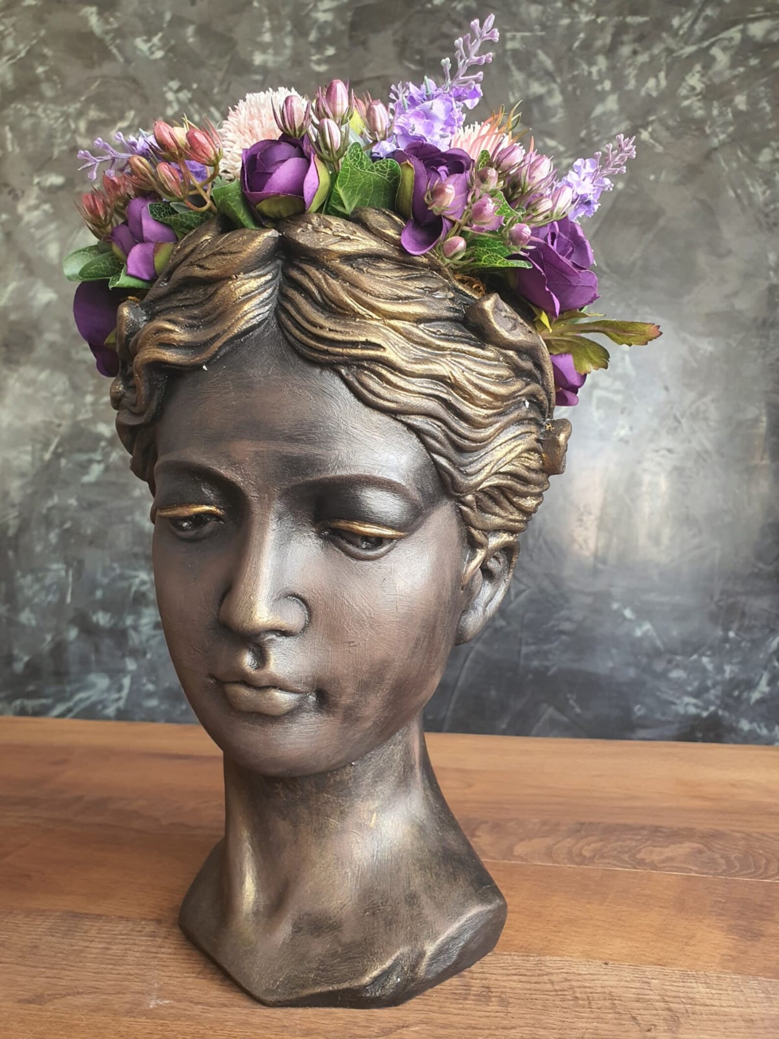 Helen Sculpturestatue Planter Pot Helen Bust Statue Wine - Etsy