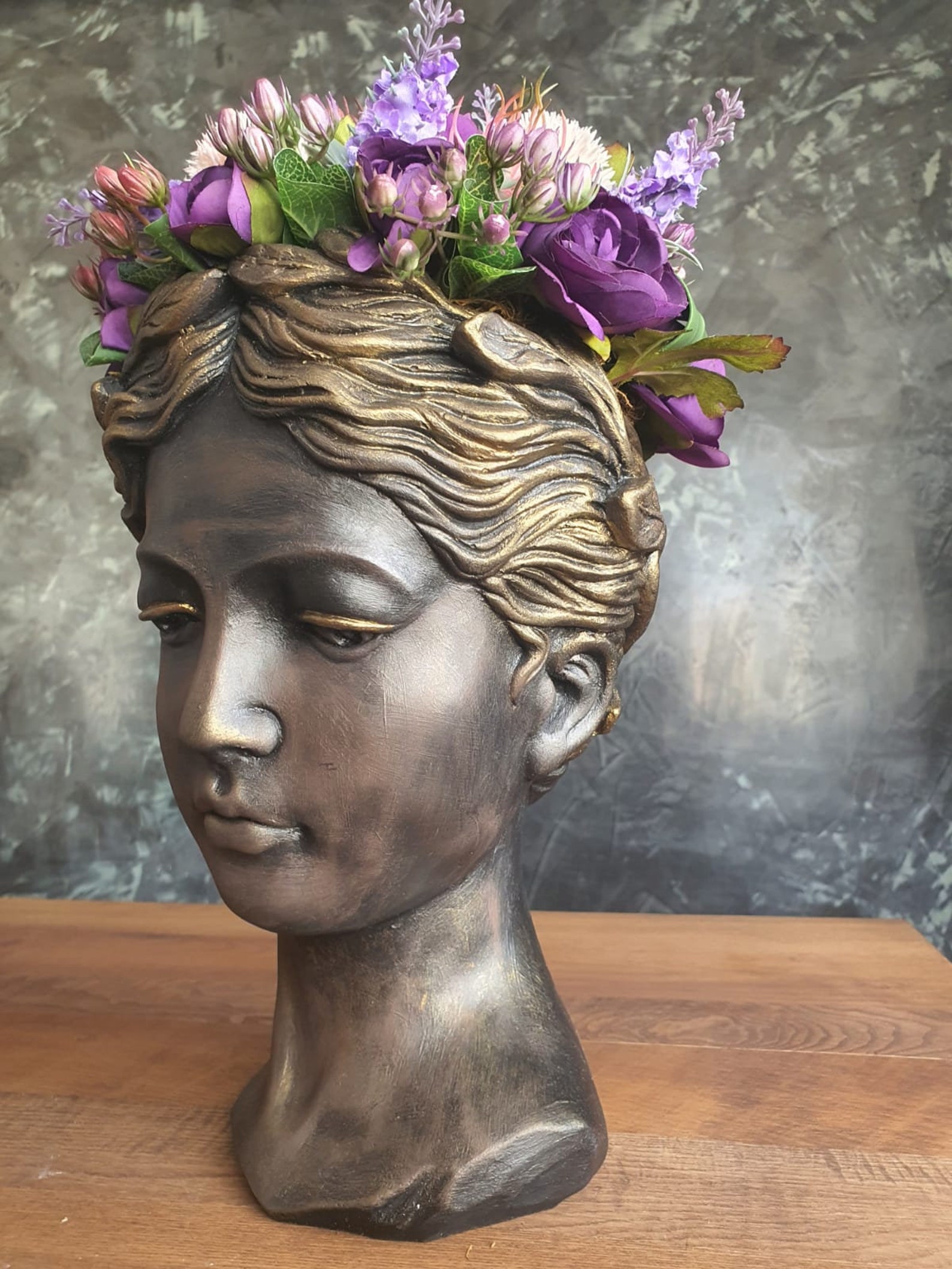 Helen Sculpturestatue Planter Pot Helen Bust Statue Wine - Etsy