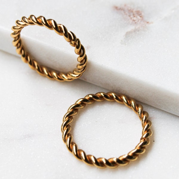 Braided Gold Ring - Etsy