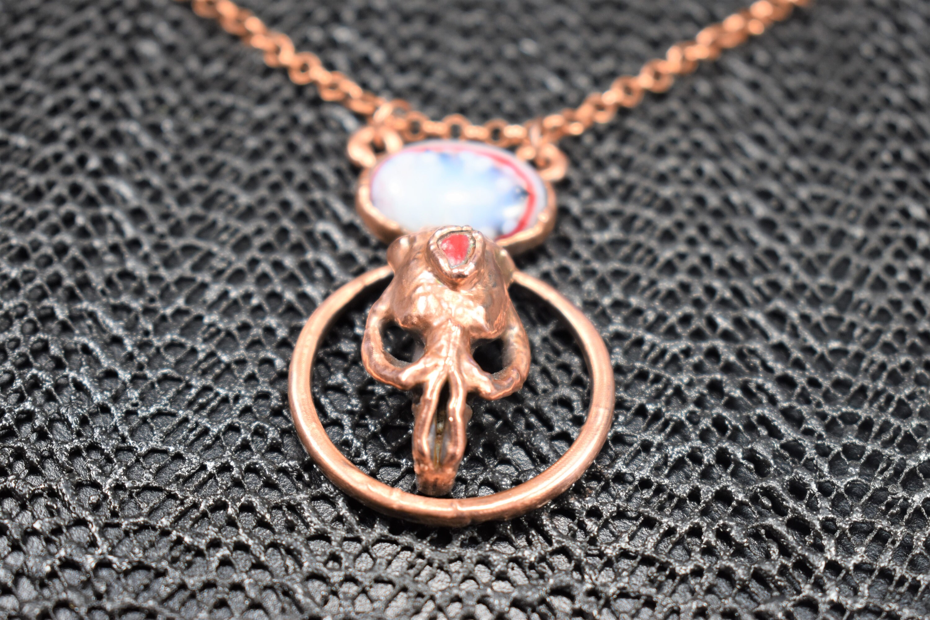 Bone Necklace Electroformed Necklace Skull Necklace Dragon - Etsy