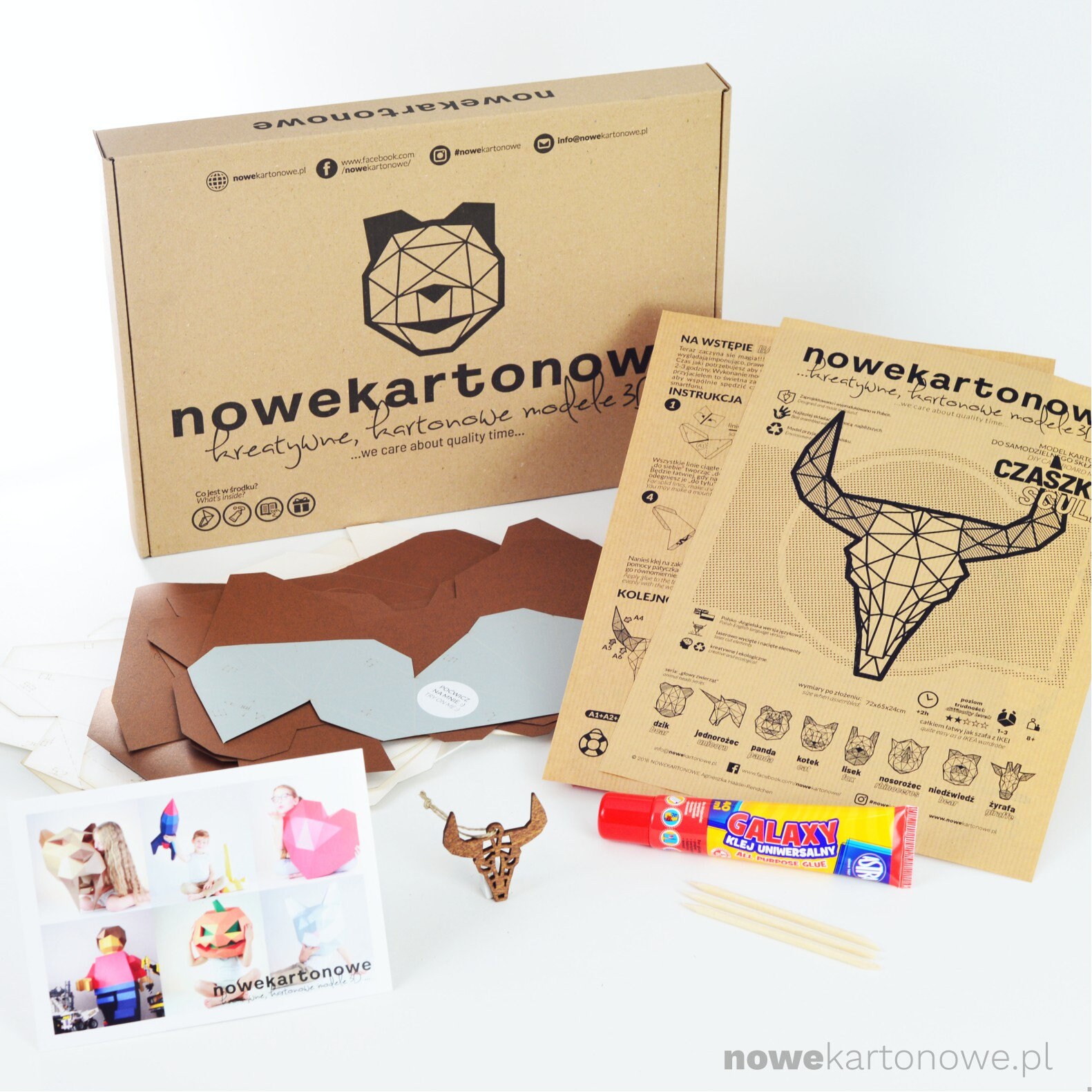 Buffalo Skull, Pre-cut, Papercraft/paper Model, Metalized Cardboard Kit ...