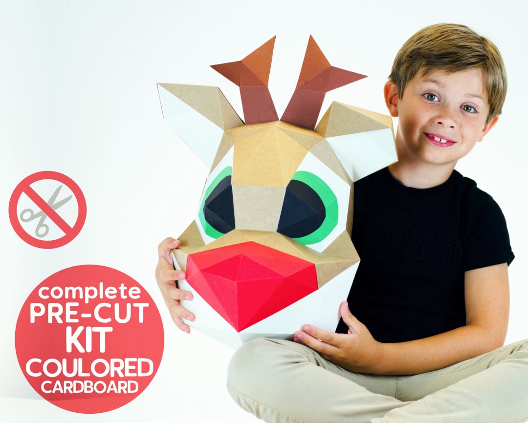 Papercraft 3D Rudolph the Red-nosed Reindeer Kit - Etsy