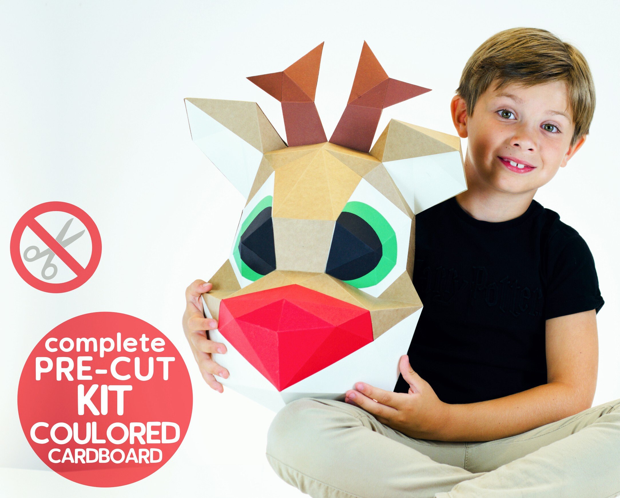 Papercraft 3D Rudolph the Red-nosed Reindeer Kit - Etsy