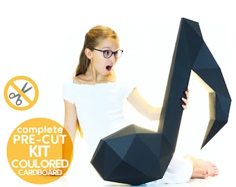 DIY Musical Notes 3D Papercraft Kit, Papercraft Music Notes, 3D Paper ...