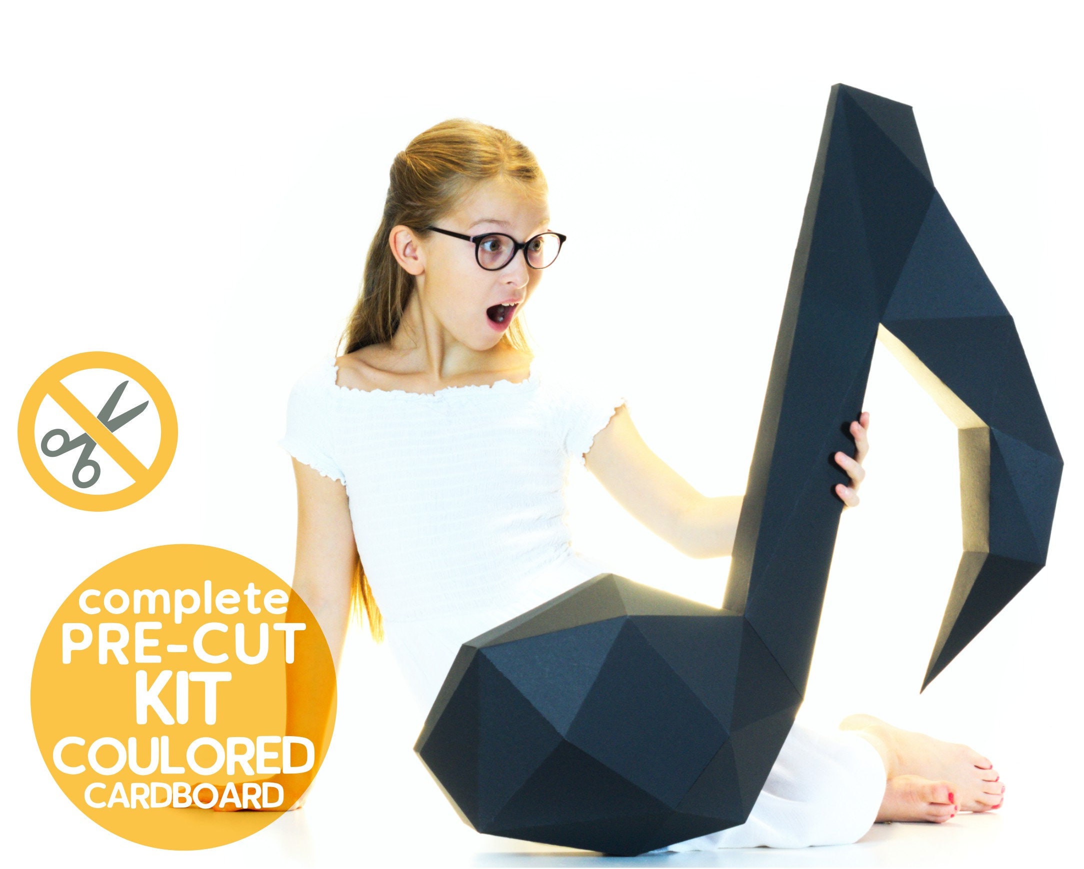 Papercraft 3D Music Note Kit - Etsy