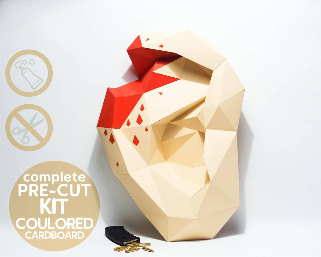 Trump's Ear, Pre-cut, Papercraft/paper Model, Cardboard Kit. - Etsy