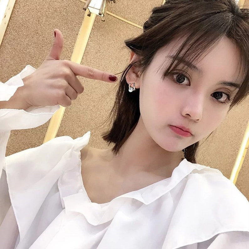 Asymmetric Letter Earring Shiny Letter D Earring Daily Wear | Etsy