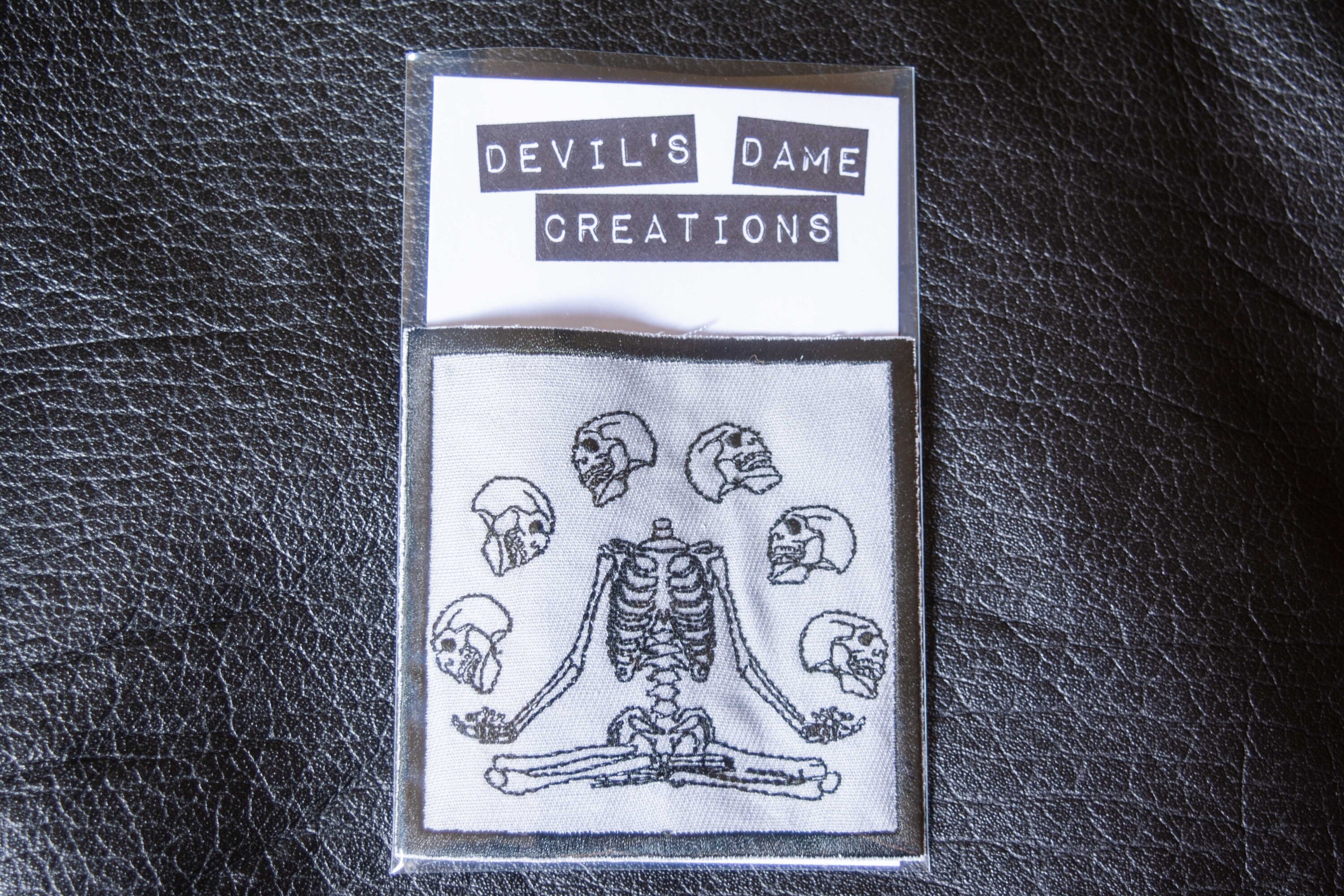 Skeleton Meditation Embroidered Patch Patches for Jackets, Patches for ...