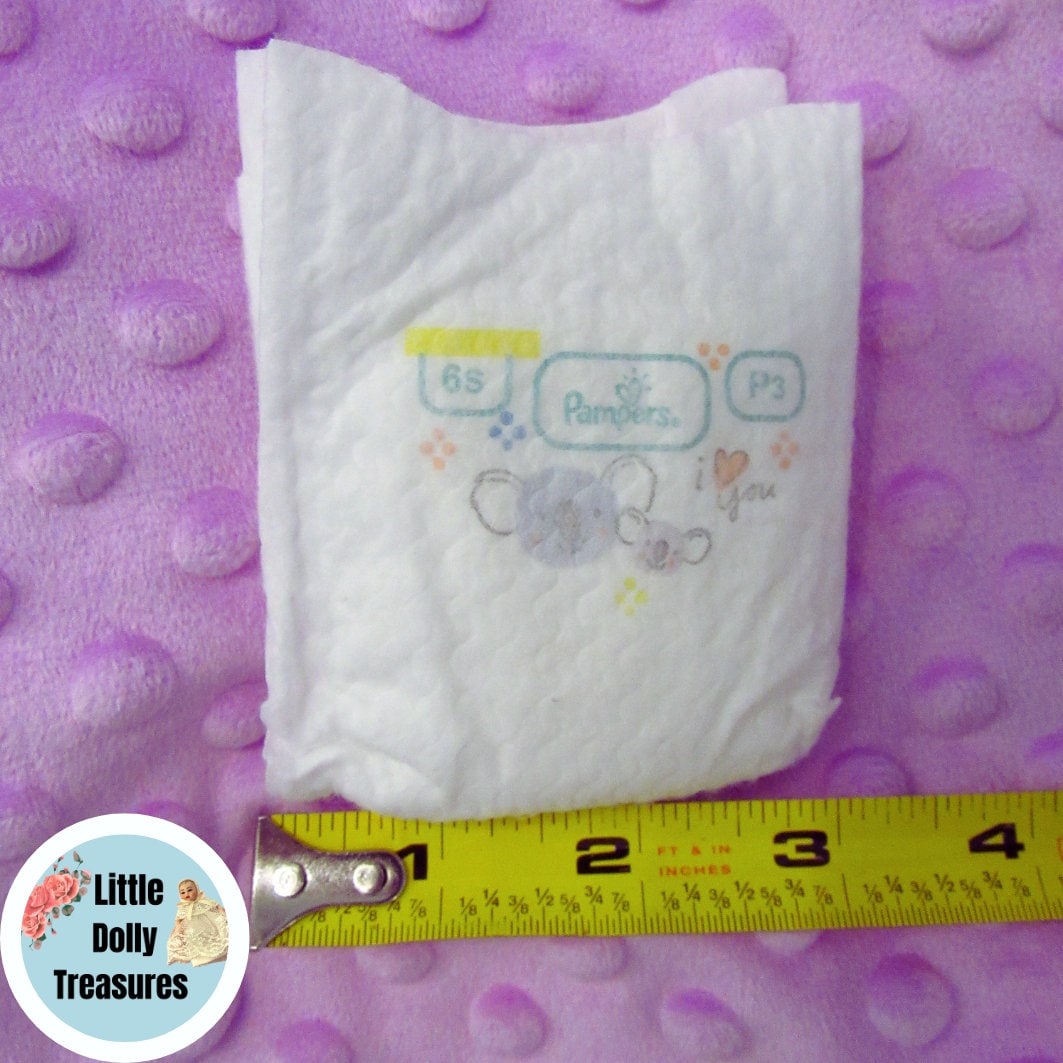 Mini Doll Diapers: P3 Micro Preemie Pampers for 7-10 Inch Reborn Clay ...