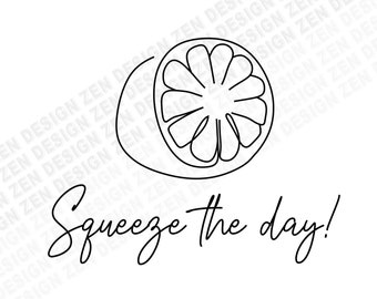 Squeeze the Day Lemon SVG - Etsy