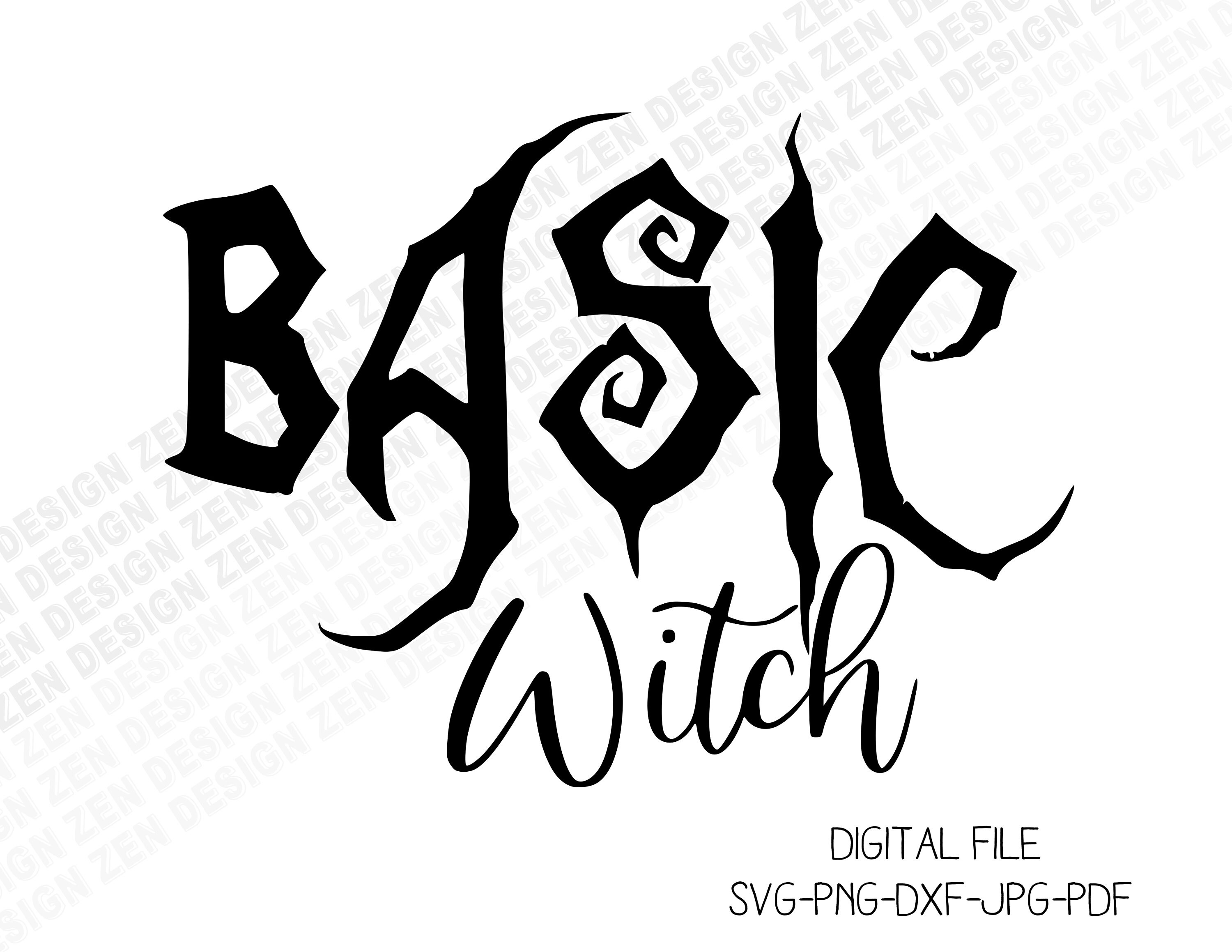 Basic Witch Svg Basic Witch Clipart Witch Svg Halloween | Etsy
