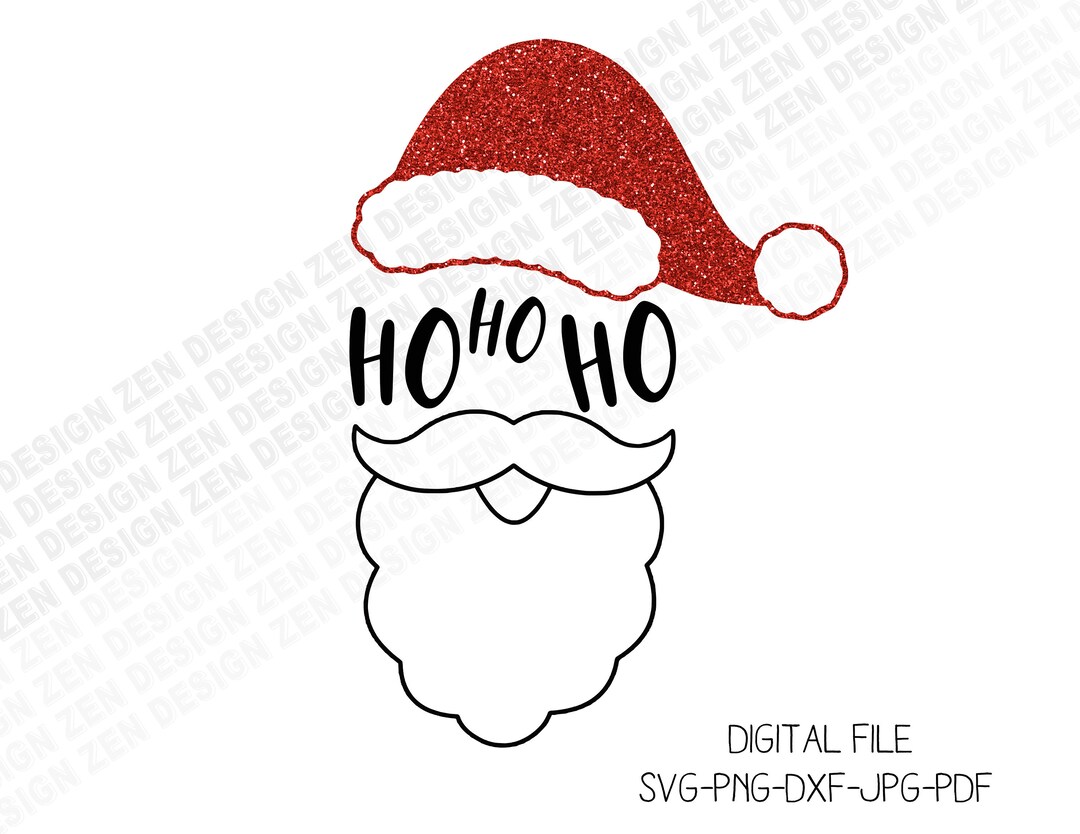 Santa Svg, Santa Clip Art, Ho Ho Ho Svg, Santa Hat Svg, Christmas Svg ...