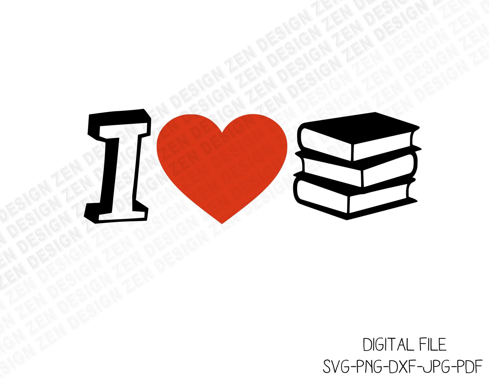 I Love Books Svg Book Svg Reading Svg Book Lover Svg - Etsy
