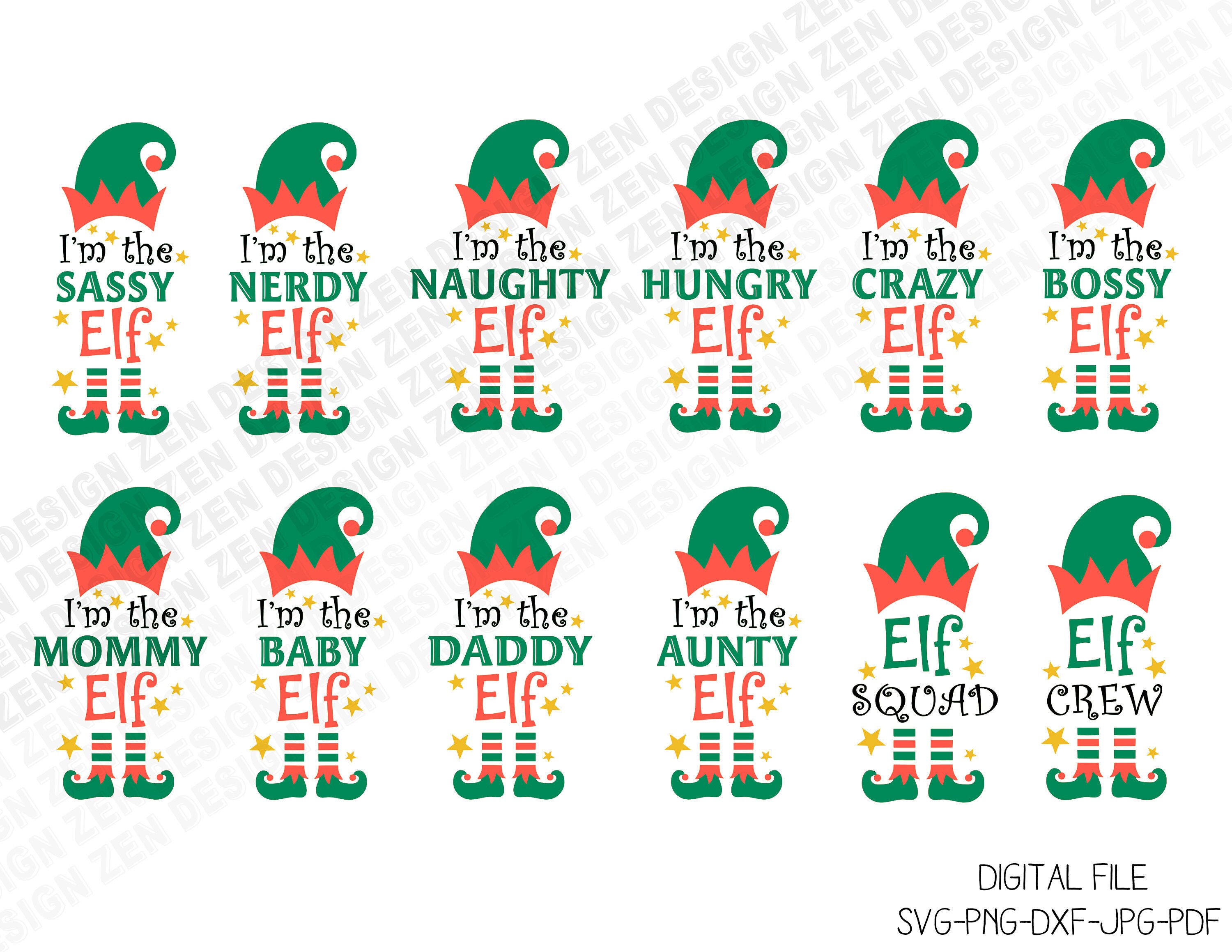 Elf svg Elf Familia SVG Navidad SVG Camisa a juego - Etsy España