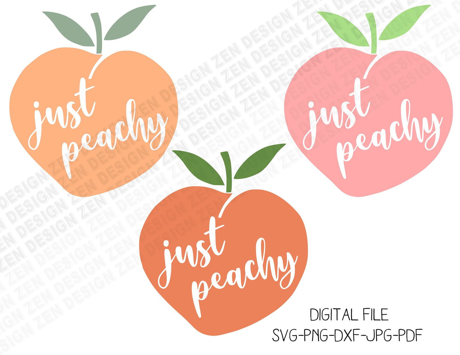 Just Peachy Svg Peachy Clip Art Peachy Sticker Just Peachy - Etsy