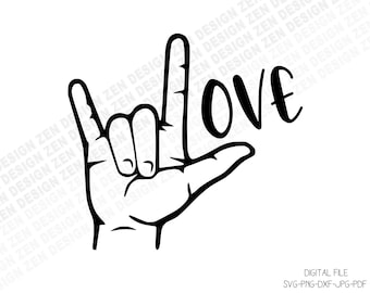 ASL Love Hands 783-A053 Stencil - Etsy