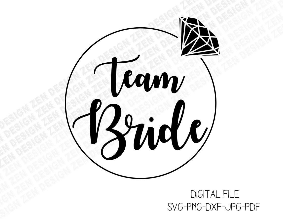 Team Bride Svg Bridal party Svg Bridal Shower Svg Bride | Etsy