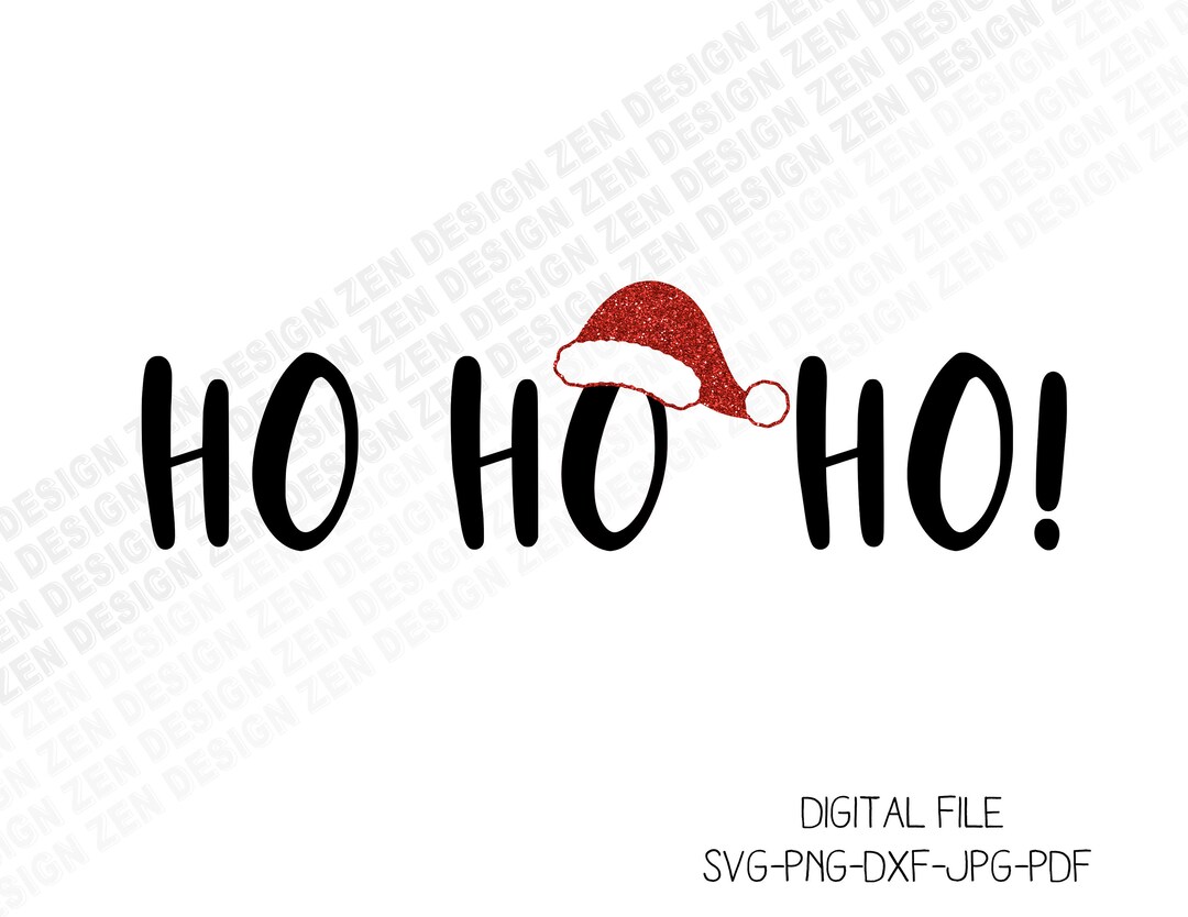 Santa Svg, Santa Clip Art, Ho Ho Ho Svg, Santa Hat Svg, Christmas Svg ...