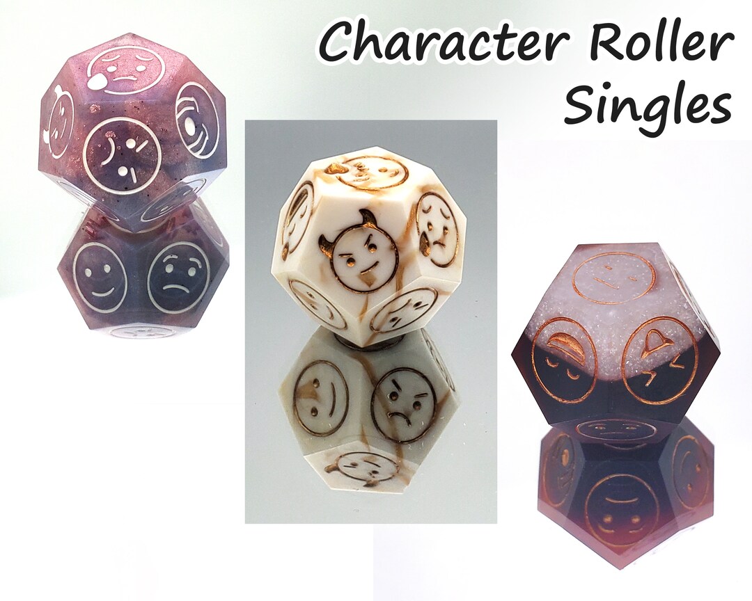 Character Dice SINGLES Mood Personality Species Alignment Class Dnd ...