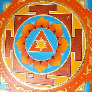 GANESHA YANTRA. Original Hand-painted. Sacred Art. Meditative Geometric ...