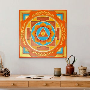 GANESHA YANTRA. Original Hand-painted. Sacred Art. Meditative Geometric ...