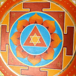GANESHA YANTRA. Original Hand-painted. Sacred Art. Meditative Geometric ...