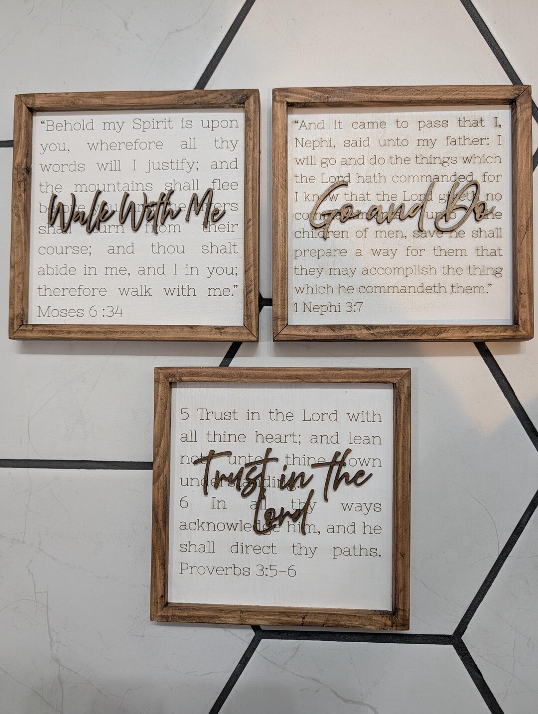 Custom Wooden Scripture Sign, Faith Verse Wall Art, Personalized Home ...